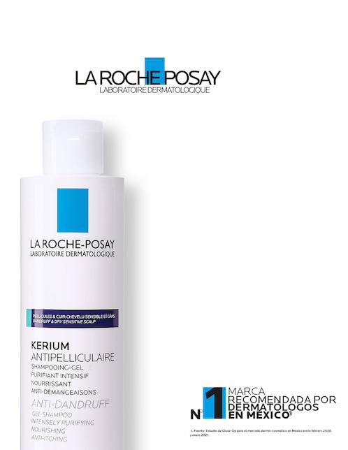 Shampoo anticaspa para cabello Anti-Dandruff La Roche Posay Kerium 2