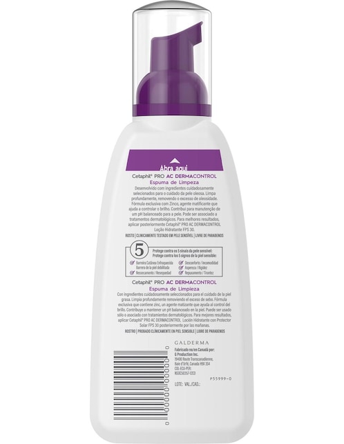 Limpiador facial DermaControl Espuma Cetaphil para acné 3