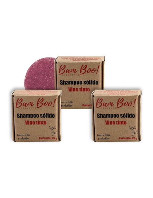 Shampoo para cabello Vino Tinto Bam Boo Lifestyle Sólido 1