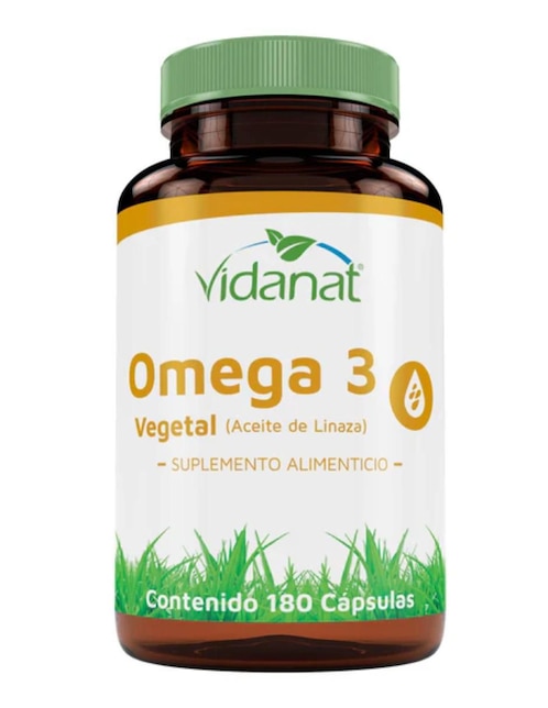 Omega 3 Vegetal (Aceite de Linaza) Vidanat de 180 cápsulas 1