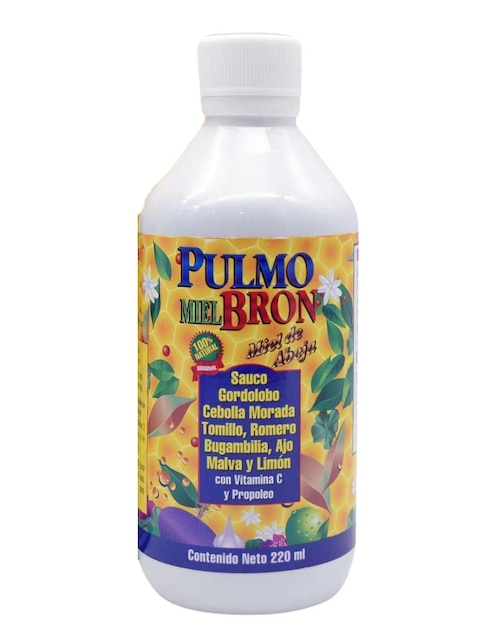 Jarabe Pulmobron Grupo Omega 2000 sabor natural de 220 ml 1