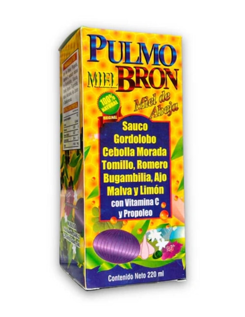 Jarabe Pulmobron Grupo Omega 2000 sabor natural de 220 ml 2