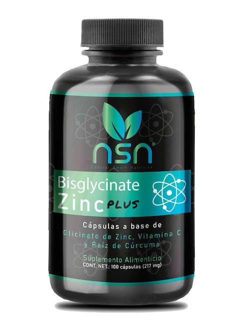 Bisglicinato de Zinc Natural Smart Nutrition con zinc de 100 cápsulas 1