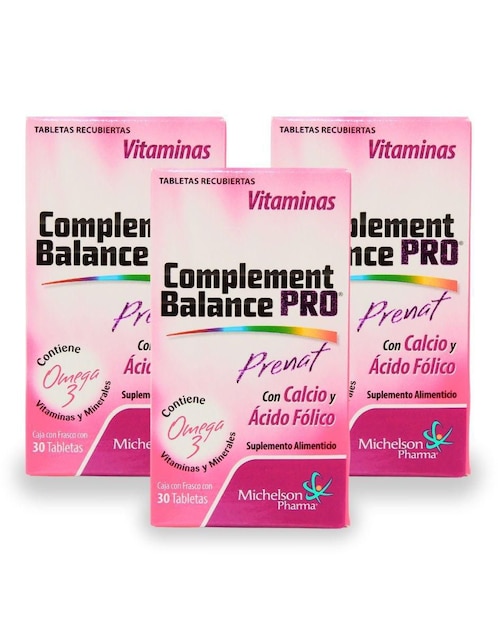 Complement Balance PRO Prenat Michelson Pharma con calcio de 30 tabletas 1
