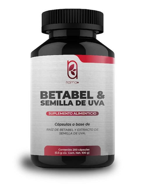Betabel Con Semillas de Uva Naima con betabel de 200 cápsulas 1