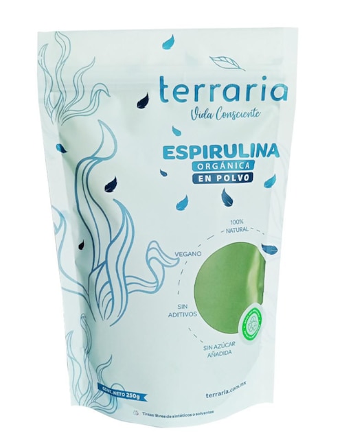 Alga de Spirulina Terraria con alga espirulina sabor original de 250 g 1