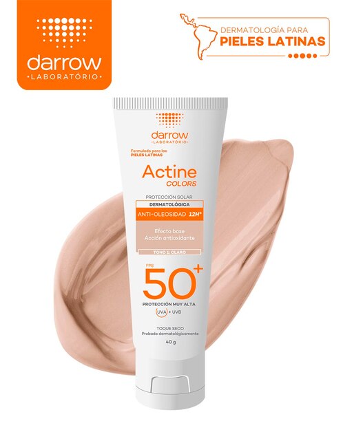 Protector solar FPS 50 Dermatológico Facial Claro Darrow Actine Colors ...