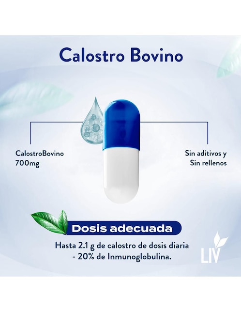 Calostro Bovino Completo Calostart con calostro bovino de 90 cápsulas 3