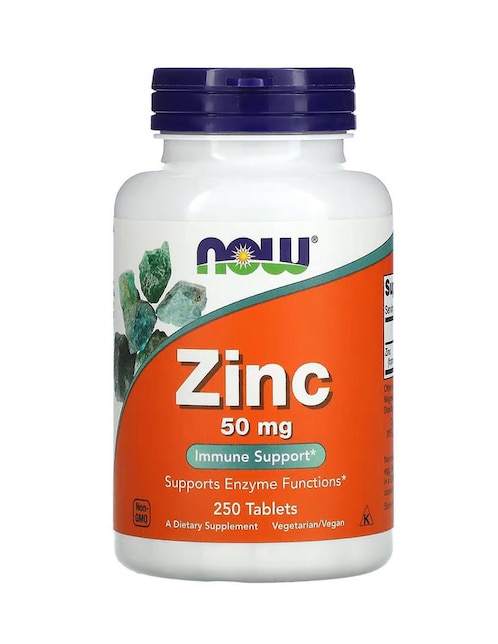 Zinc, 50 mg Now con zinc de 250 cápsulas 1