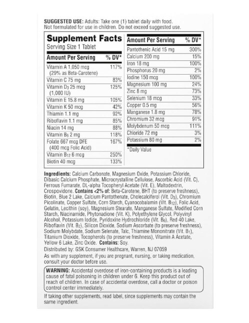 Multivitamínico suplemento alimenticio Centrum tabletas para mujer 2