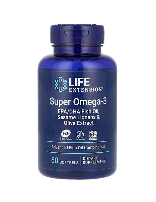 Omega 3 Life Extension de 60 cápsulas 1