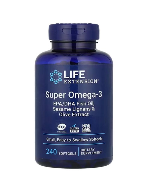 Super Omega 3 Life Extension de 240 cápsulas 1