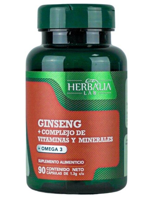 Ginseng + Complejo Multivitamínico + Omega 3 Vitamina Herbalia Lab ...