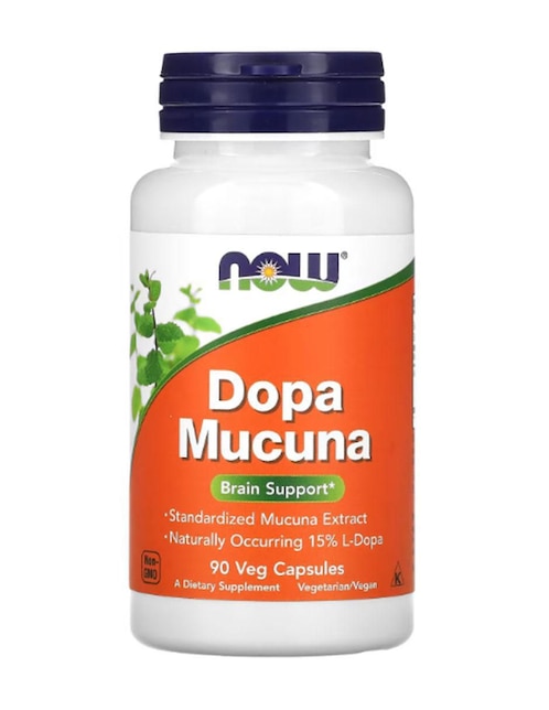 Dopa Mucuna Now Foods con vitaminas y minerales de 90 cápsulas 1