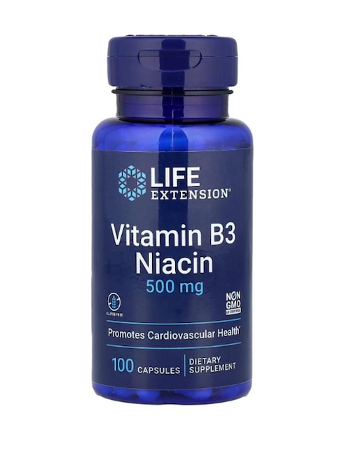 Vitamina B3 Niacina Life Extension de 100 cápsulas 1