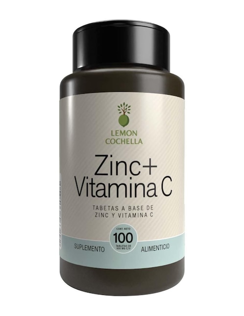 Zinc+ Vitamina C Lemon Cochella sabor natural de 100 tabletas 1