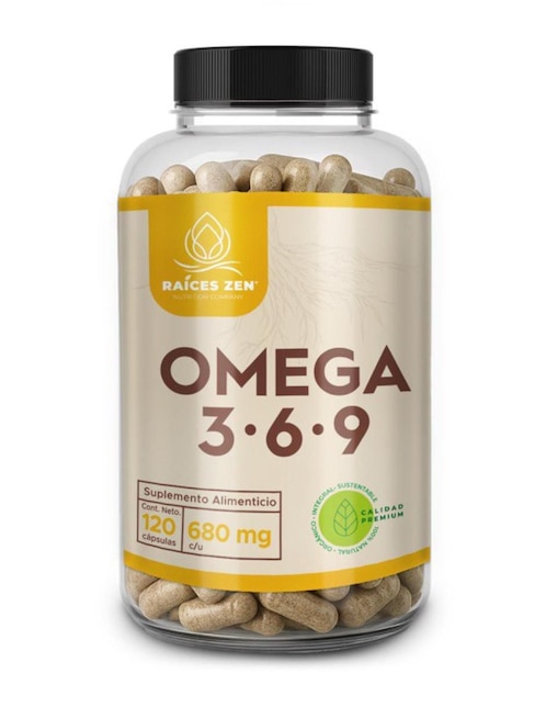 Omega 3, 6 y 9 Raíces Zen Raíces Zen de 120 cápsulas 1