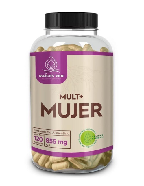 Multivitaminico Mujer Raíces Zen Raíces Zen de 120 cápsulas 1