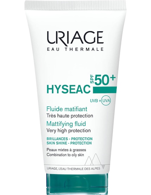 Crema facial recomendada para acné de día Hyseac SPF50+ Fluide Uriage ...