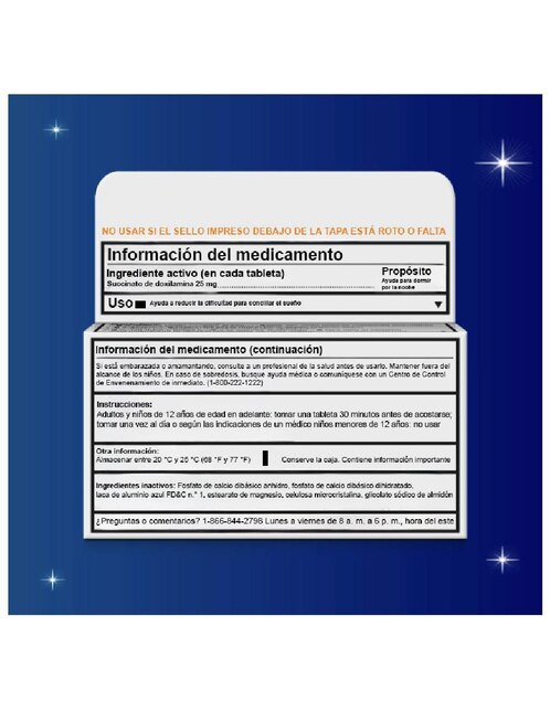 Tabletas para dormir Doxilamina 25 mg Unisom de 80 cápsulas 2