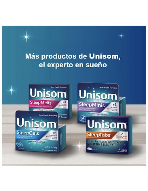 Tabletas para dormir Doxilamina 25 mg Unisom de 80 cápsulas 5