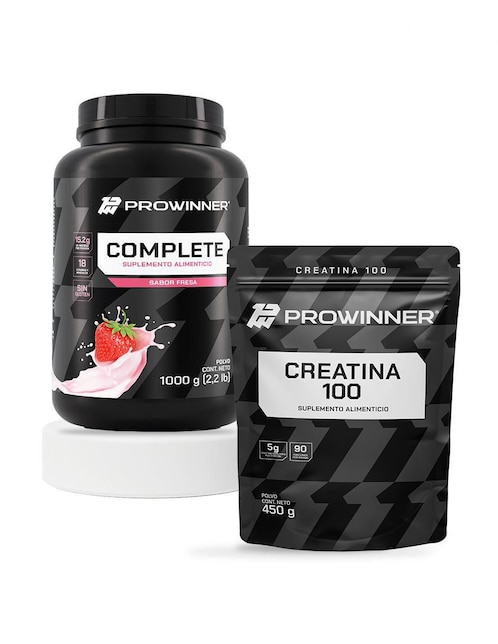 Set de suplementos alimenticios Complete fresa y creatina 100 Prowinner 1
