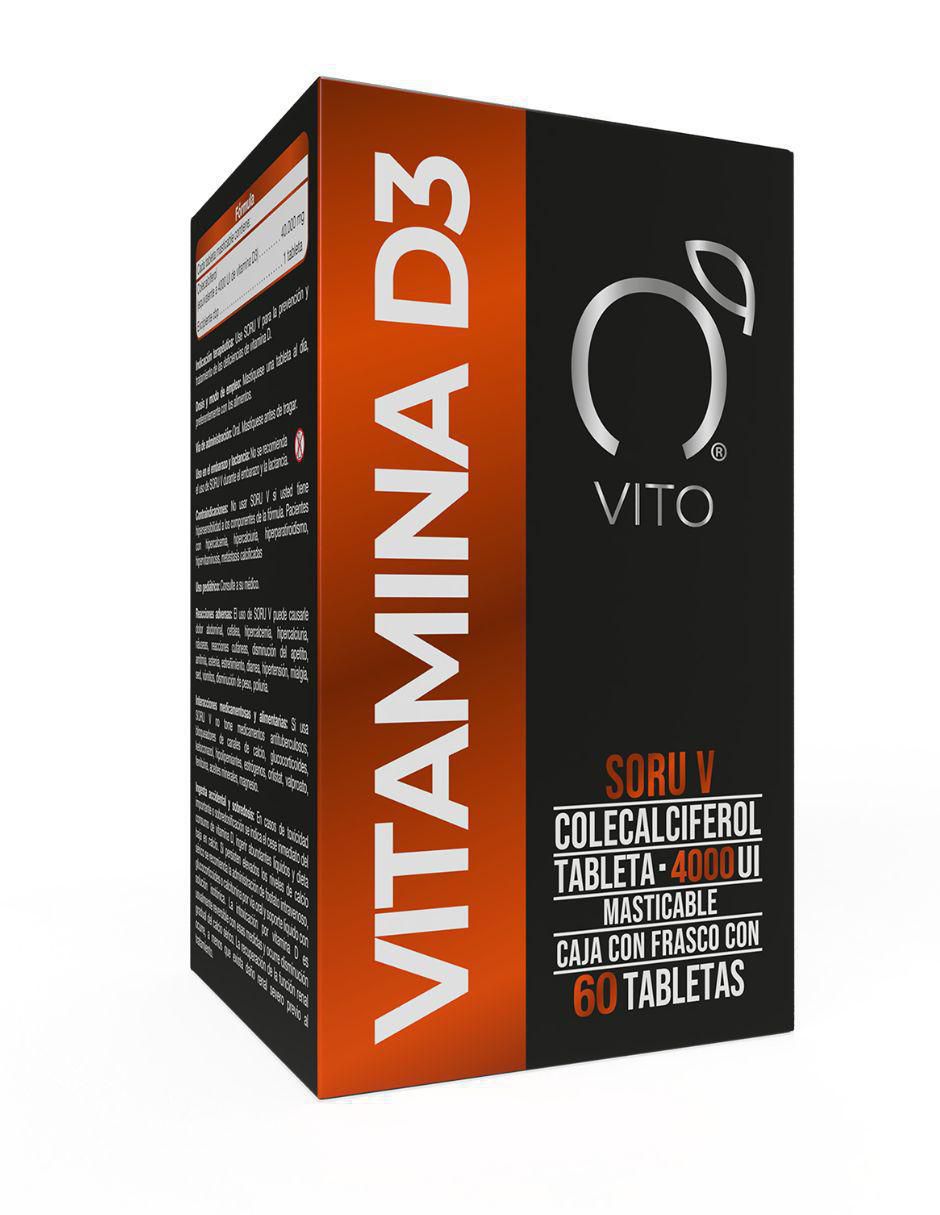 Vitamina D3 (Colecalciferol) 4000 UI Vito - Vitaminas Totales tabletas