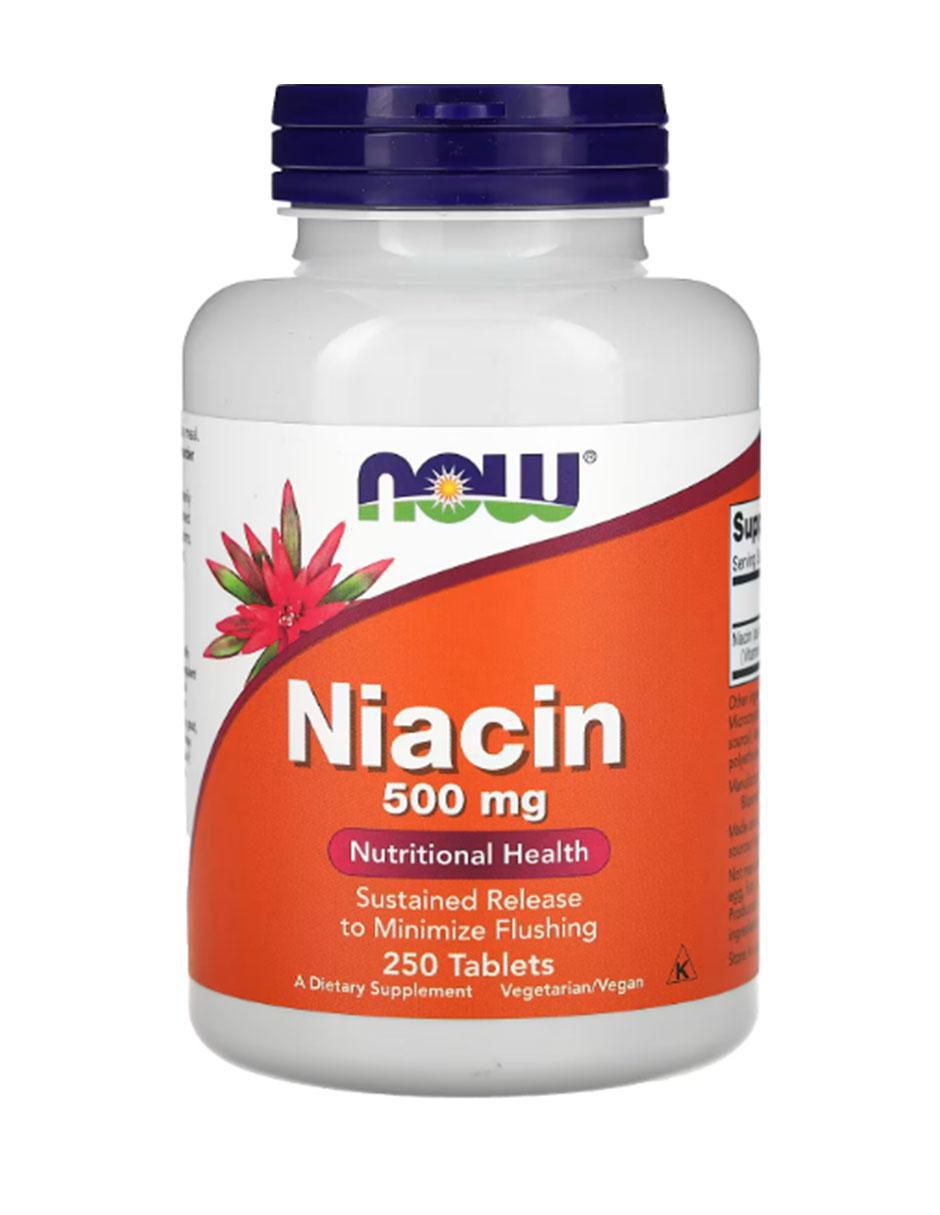 Niacina Now Foods con vitamina b3 de 250 cápsulas